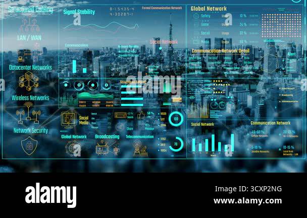 Data center monitoring dashboard visualize network performance ...