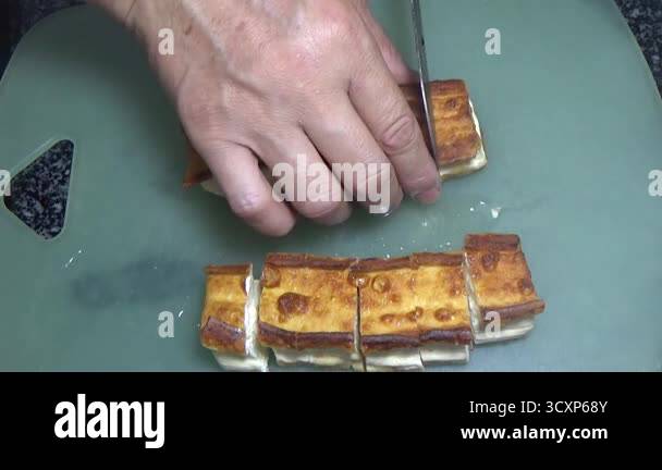 Slice Vietnamese ham into pieces and arrange on a plate Stock Video ...