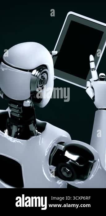 Futuristic robot artificial intelligence huminoid AI for industrial ...