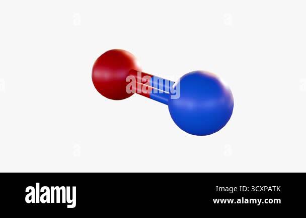 Molecular model of nitric oxide (no) molecule Stock Videos & Footage ...