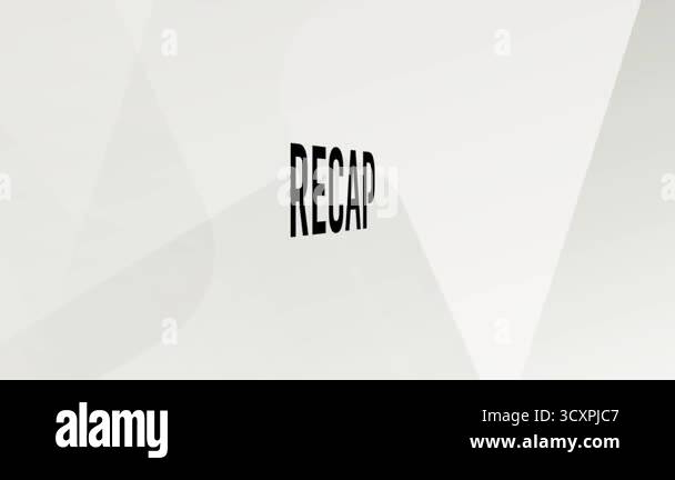 recap text on black background Stock Video Footage - Alamy