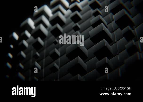 Simple Lines Dark Cube Abstract 4K Motion Graphics Loop Stock Video ...
