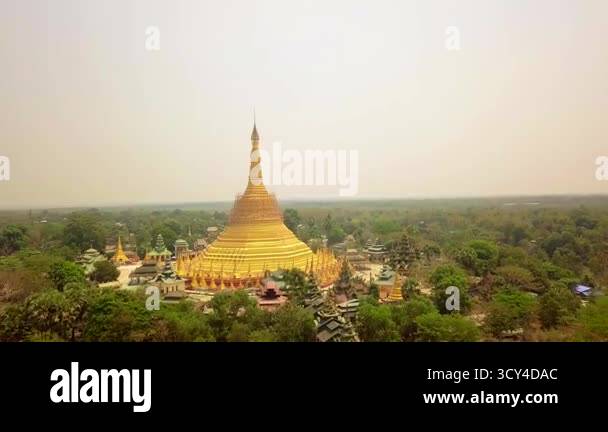 Futuristic aerial view panorama of developing Yangon city , Aerial view ...