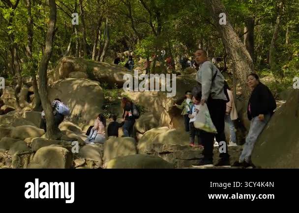 Natural and cultural scenery when walking in tianping mountain, suzhou ...