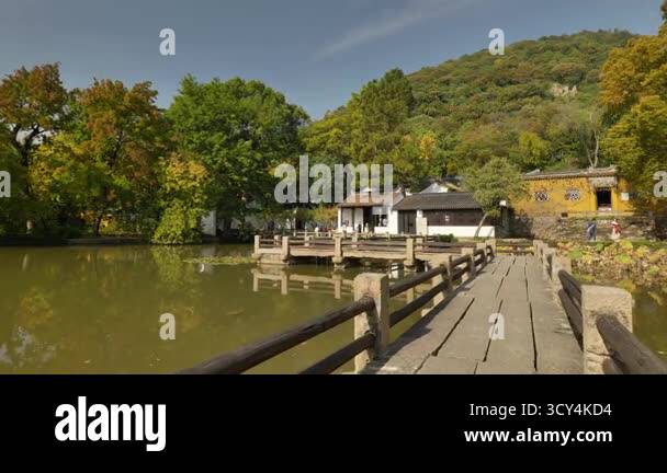 Natural and cultural scenery when walking in tianping mountain, suzhou ...