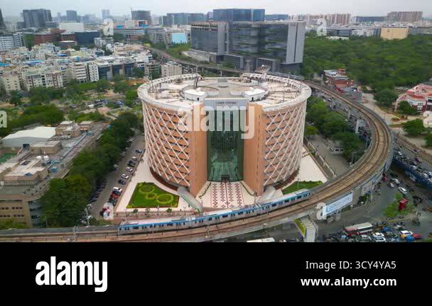 Hyderabad, INDIA - JUNE, 23, 2025: Cyber towers building in Hyderabad ...