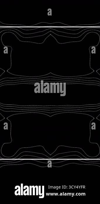 Animation of white line frame of interface over thin white lines moving ...