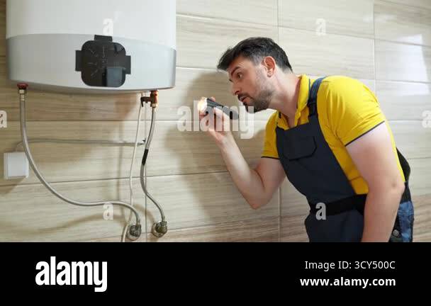 Professional plumber performing maintenance installing Stock Videos ...