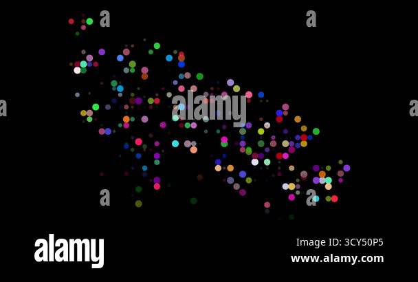 Creative Animated Circles Define Aland Islands Borders Stock Video ...