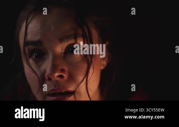 Studio portrait woman shocked expression Stock Videos & Footage - HD ...