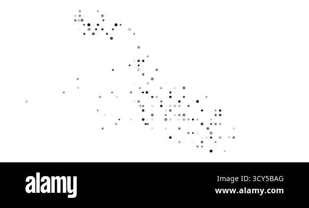 Geometric Particle Animation Creating the Malta Map Shape Stock Video ...