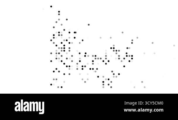 Surreal Flying Dots Build Generative Post-Conceptual Silhouette Stock ...