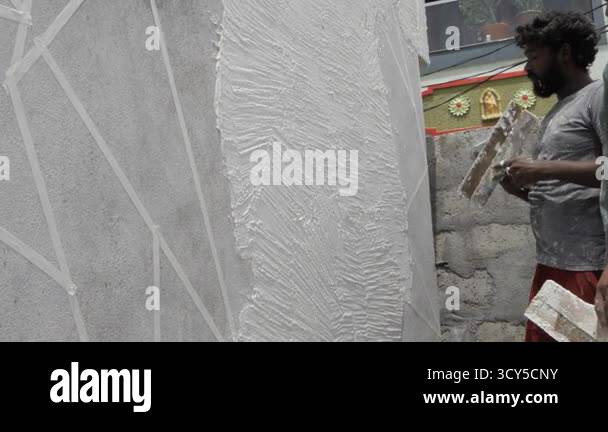Captivating Cement - The Artistic Application of Concrete Stock Video ...