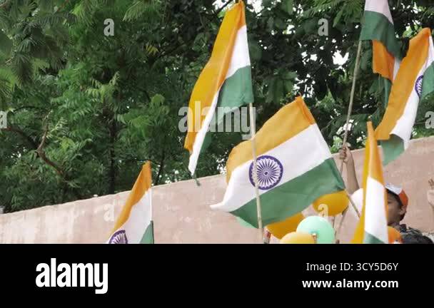 Vibrant Indian Flag Fluttering with Pride - A Symbol of Unity and ...