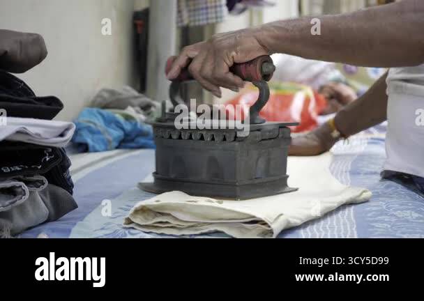 Mastering the Art of Traditional Indian Ironing Techniques Stock Video ...