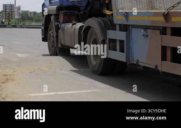 Exploring the Impact of Road Damage on Indian Trucks Stock Video ...
