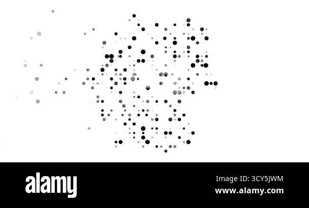 Germany Map Animation with Digital Particles Stock Video Footage - Alamy