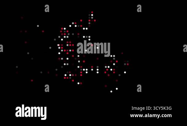 Stylized Falling Dots Reveal Denmark Map Stock Video Footage - Alamy