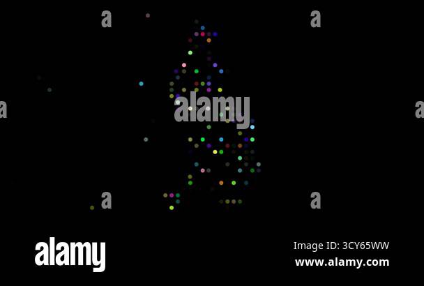 Digital Dots Flying Inward to Construct Liechtenstein Silhouette ...
