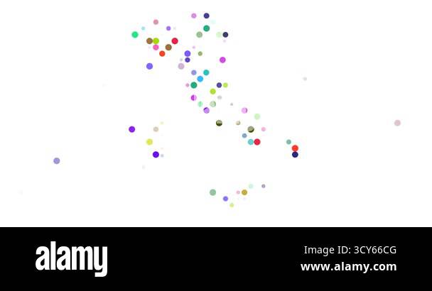 Italia Falling Dots National Abstract Shape Stock Video Footage - Alamy