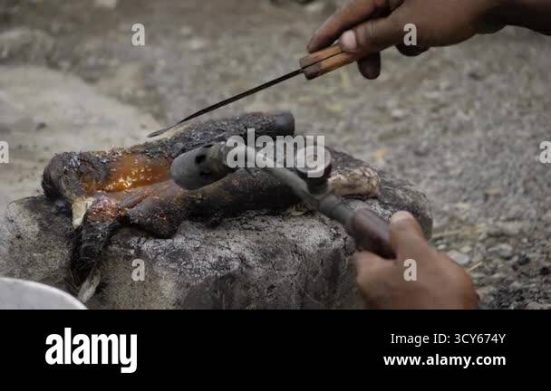 Expert Hands Crafting - The Art of Precision in Metalwork Stock Video ...