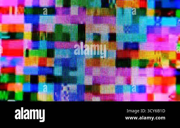 Screen TV Glitch Error - Signal Disturbance Broken Monitor, VHS static ...