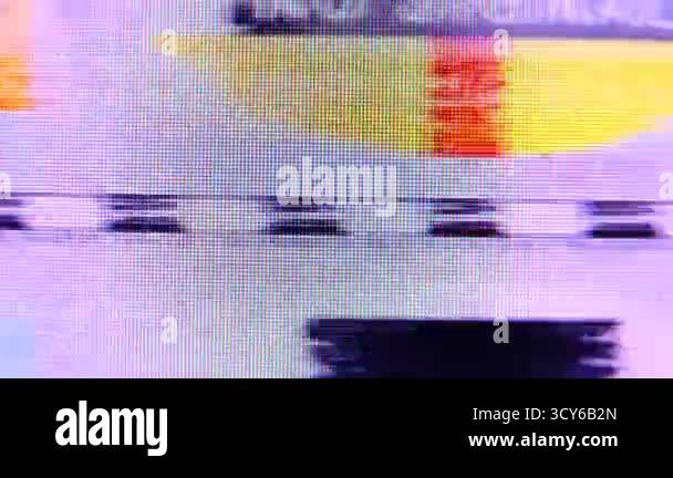 Screen TV Glitch Error - Signal Disturbance Broken Monitor, VHS static ...