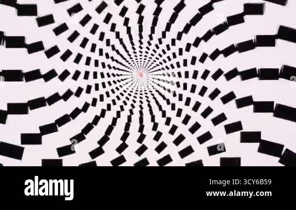 Hypnotic optical illusion and rhythmic visual movement background Stock ...