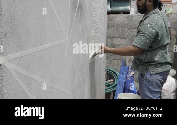 Painter Ensuring Even Coat with Great Attention to Detail Stock Video ...