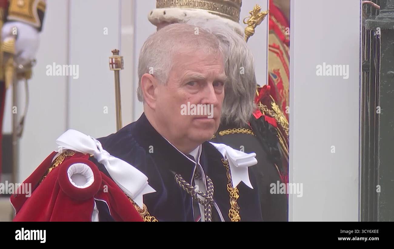 Archive footage - Prince Andrew gives up Duke of York title and honours ...