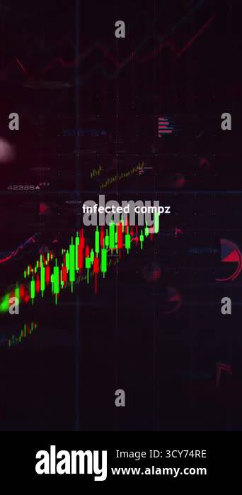 Vertical video: Cyber attacks and digital security breach diagrams ...