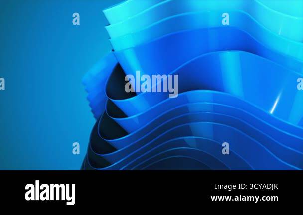 Shiny, layered swirls and ribbons in a rich cobalt blue. The glossy ...