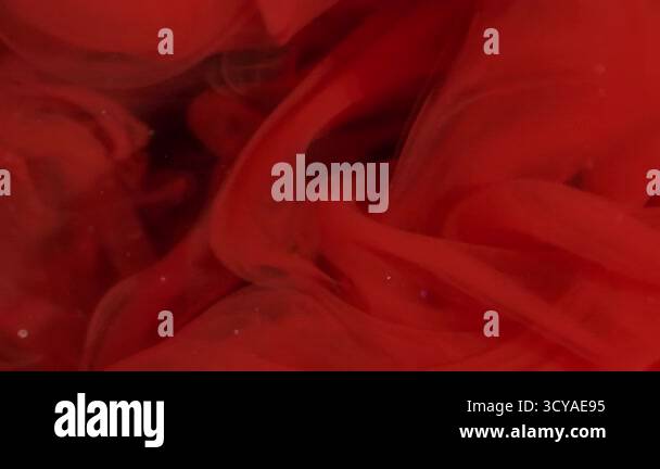 Vapor mix. Fog ink swirl. Red paint blending in art defocused fluid ...