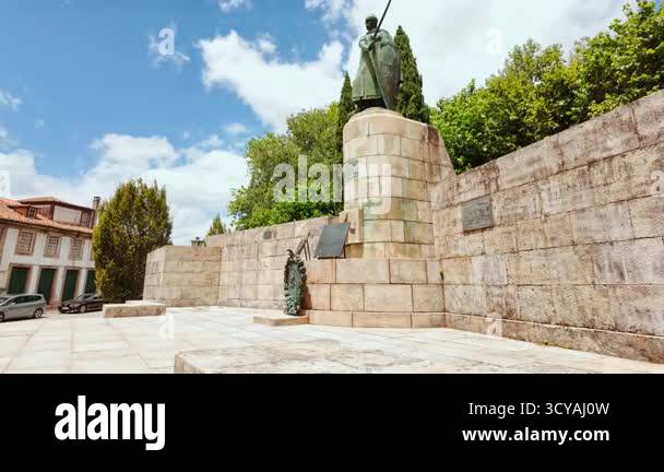 GUIMARAES, Portugal, 18 June 2025 - The statue of Afonso Henriques ...