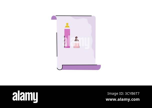 Check this employee performance report, hand drawn animated icon Stock ...