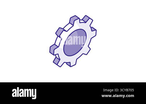 Cogwheel icon isometric vector Stock Videos & Footage - HD and 4K Video ...