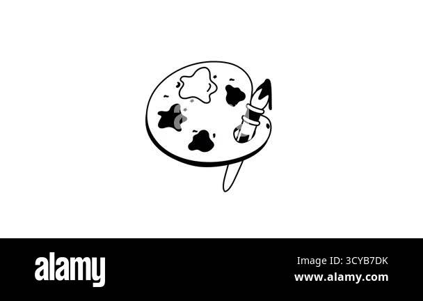 animated icon of a color palette, perfect for painting and art designs ...