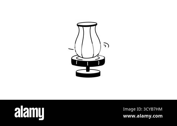 animated icon of clay pottery, perfect for creative sculpting and ...