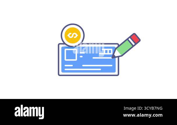 Cheque vector Stock Videos & Footage - HD and 4K Video Clips - Alamy