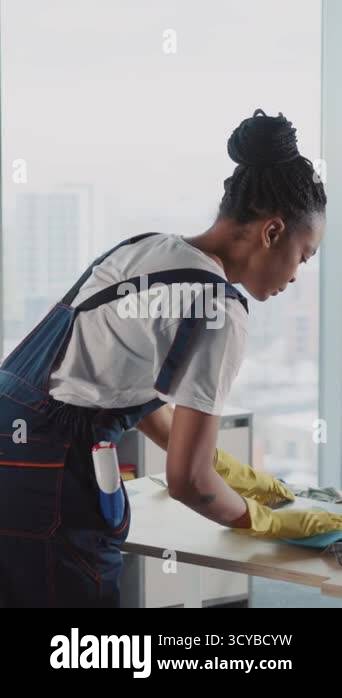 African janitor woman cleaning Stock Videos & Footage - HD and 4K Video ...