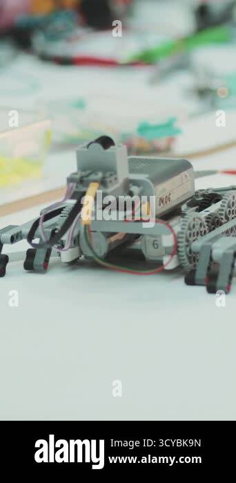 Modern robot toys in the office. Contemporary design. Shot on RED Epic ...