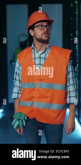 Diligent construction worker wearing essential Stock Videos & Footage ...