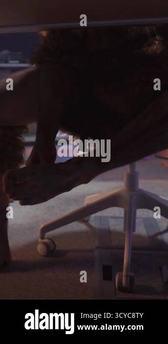 Full-length shot of nomadic prehistoric human homo sapiens brutal ...