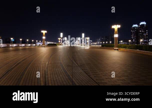 Odaiba Center Promenade, Tokyo Japan Night View 2025 Stock Video ...