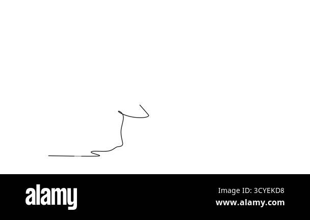 Animated self drawing of continuous line draw large Sumo wrestler in a ...