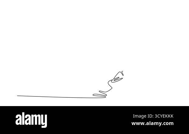 Self drawing animation of single line draw Hip Hop dancer mid-groove ...