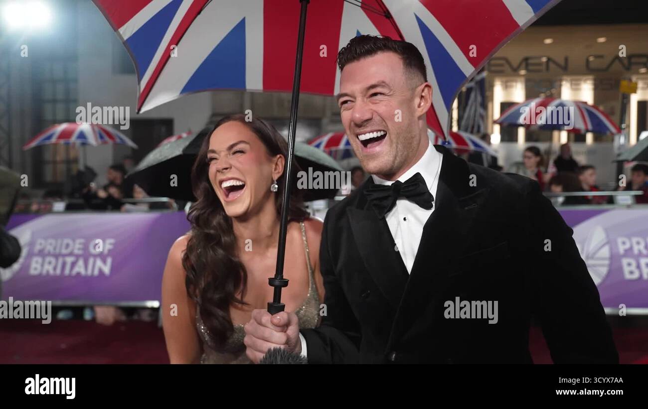 The cast of Strictly attend the Pride of Britain awards Stock Video ...