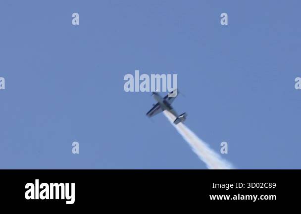 Planes performing synchronized aerial stunts and formations Stock Video ...