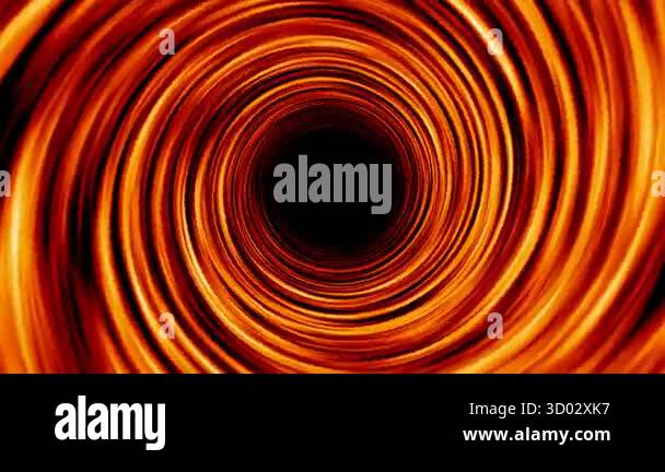 Fiery vortex of orange and red bands drawing the focus into a central ...