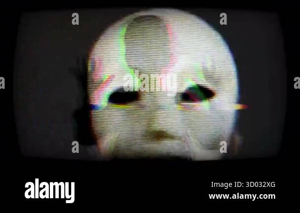 Silhouette of Child Behind Screen With White Mask Creates Mystery And ...